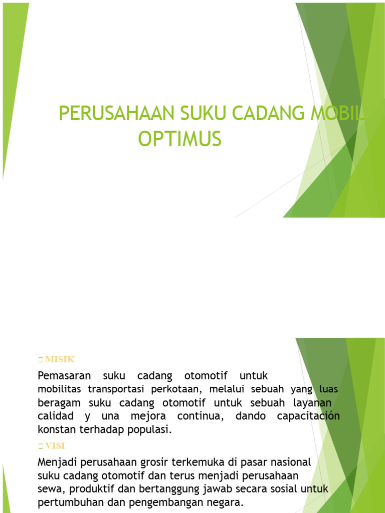 Perusahaan Suku Cadang Mobil | PDF