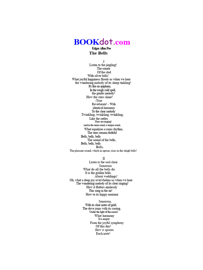 Edgar Allan Poe's "The Bells" Analysis | PDF
