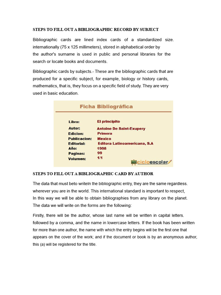 How to Fill Bibliographic Records | PDF | Bibliography | Books