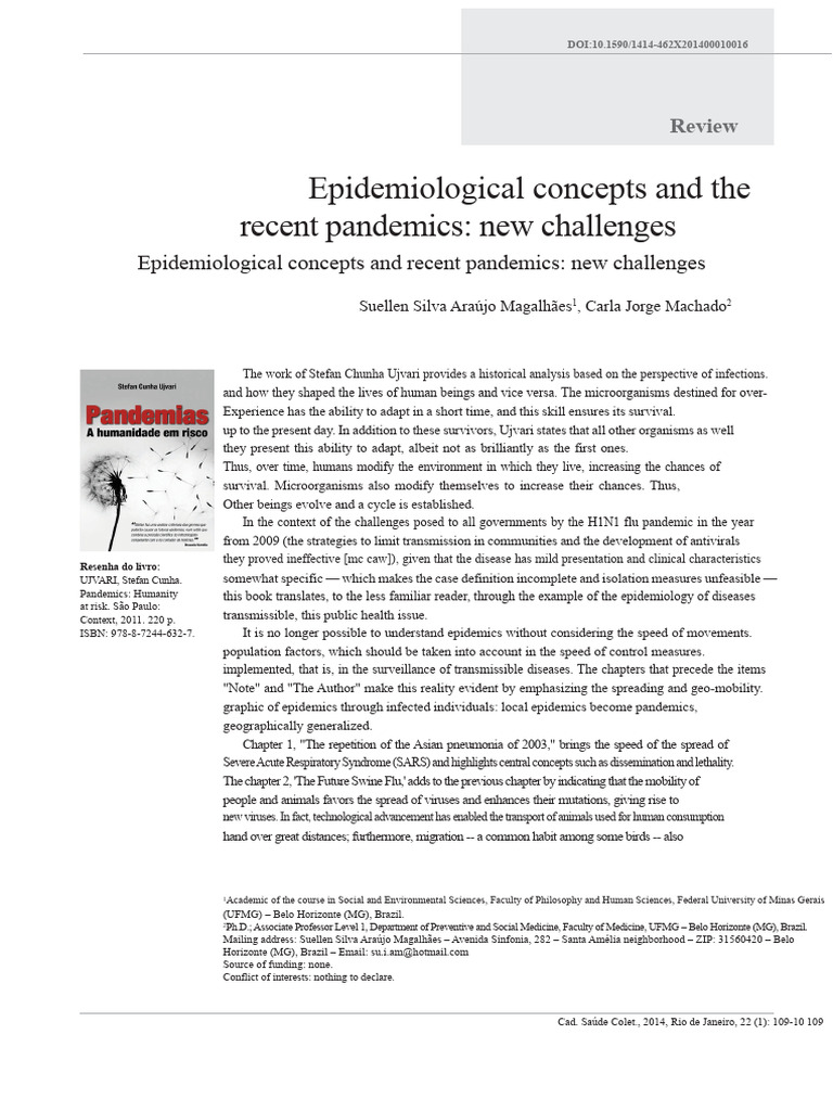 Epidemiology and Recent Pandemics Insights | PDF | Pandemic | Epidemics