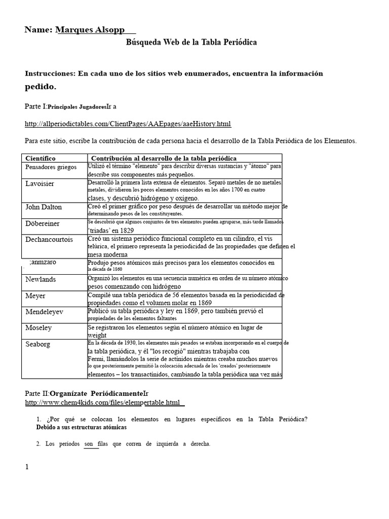 Búsqueda en La Web - Tabla Periódica MS | PDF | Tabla periódica | Rieles
