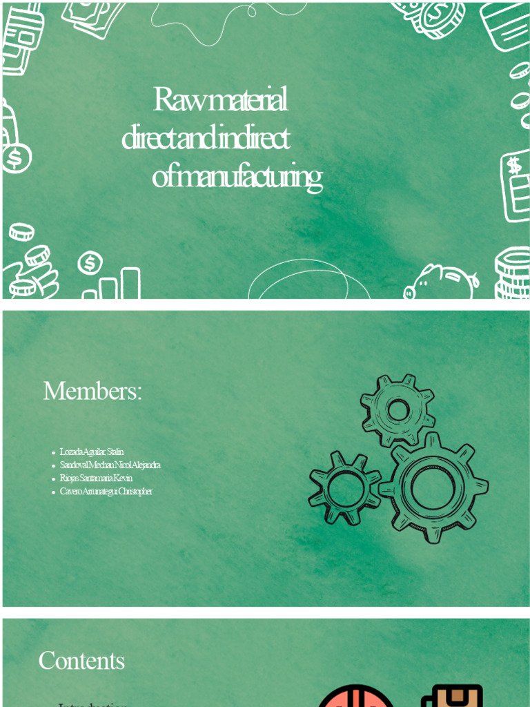 Direct vs. Indirect Raw Materials in Manufacturing | PDF | Secondary ...