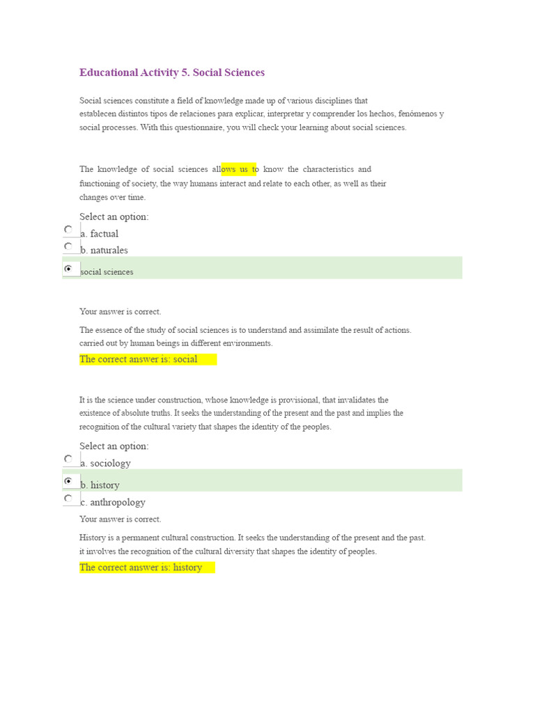 Questionnaire - Formative Activity5 - Social Sciences | PDF | Social ...