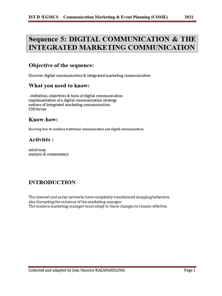 Digital Communication & Marketing Strategies | PDF | Marketing ...