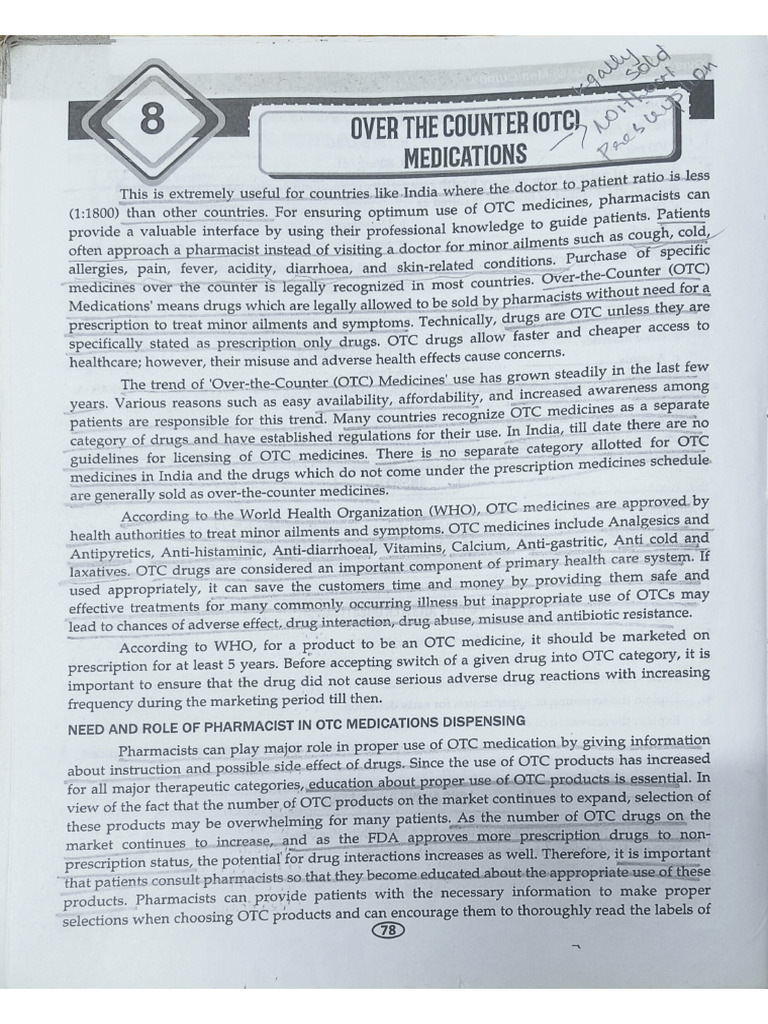 Chapter 8 OTC Medications | PDF