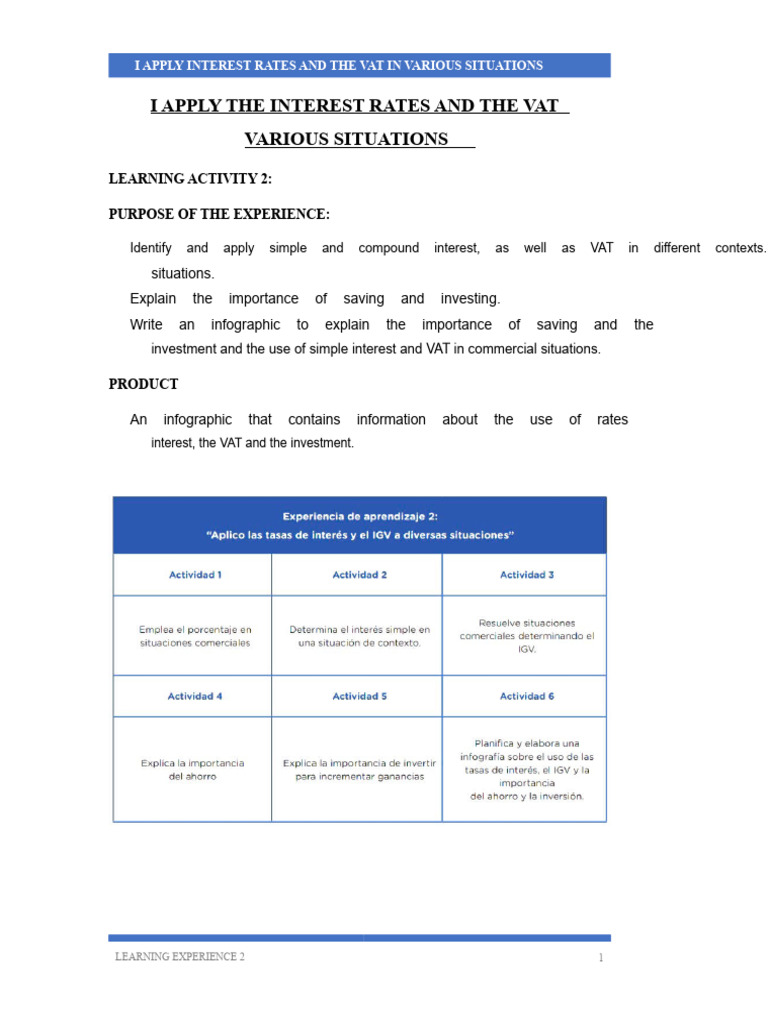 Activity 2 | PDF | Interest | Value Added Tax
