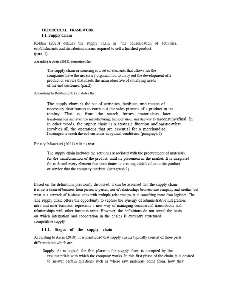 Theoretical Framework Supply Chain Pdf Supply Chain Supply 7187