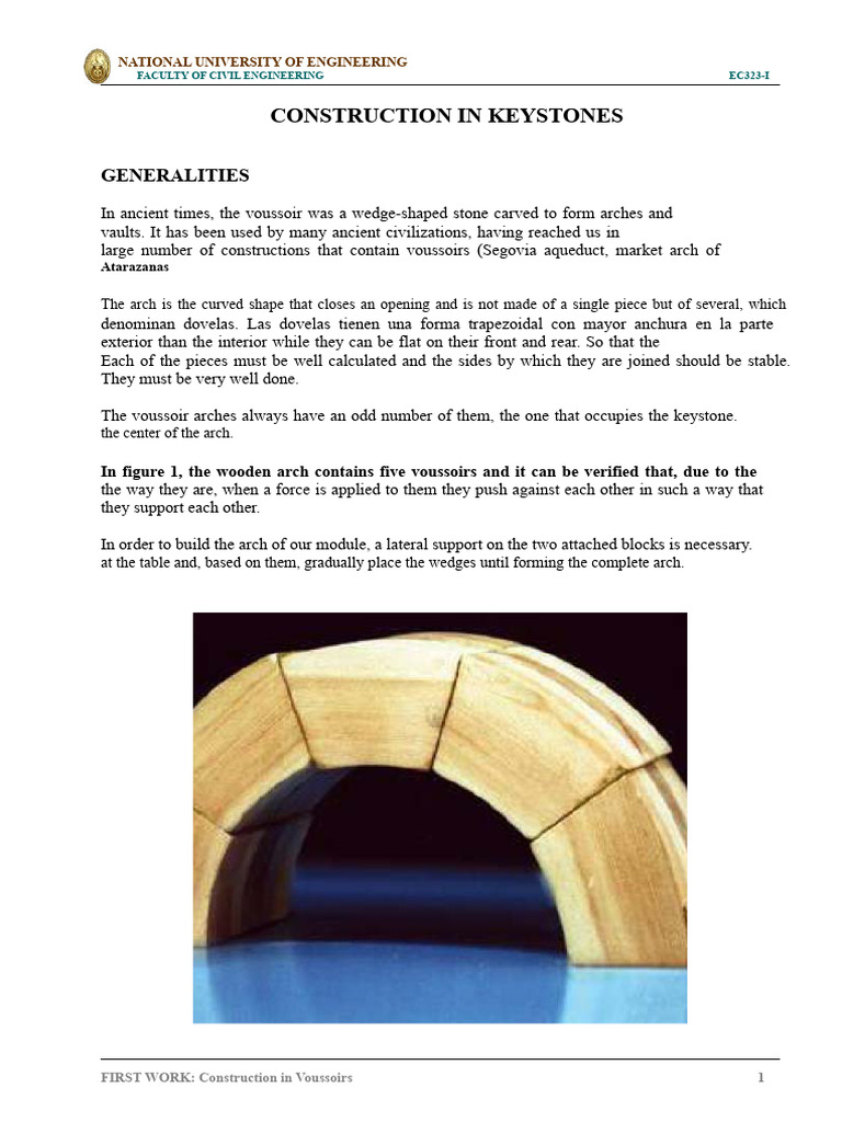 Voussoir Arch Construction Techniques | PDF | Concrete | Prestressed ...