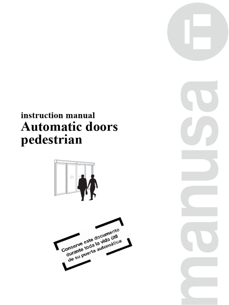 Automatic Pedestrian Doors Manual | PDF | Door | Risk