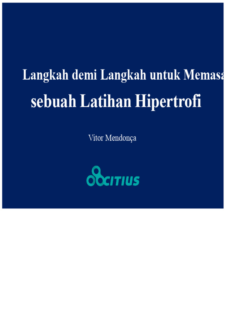 Panduan Latihan Hipertrofi Efektif | PDF