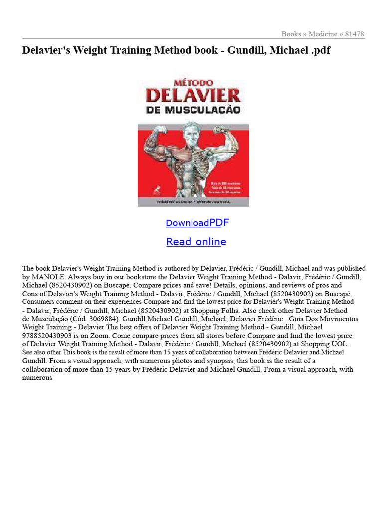 Delavier's Weight Training Method PDF | PDF