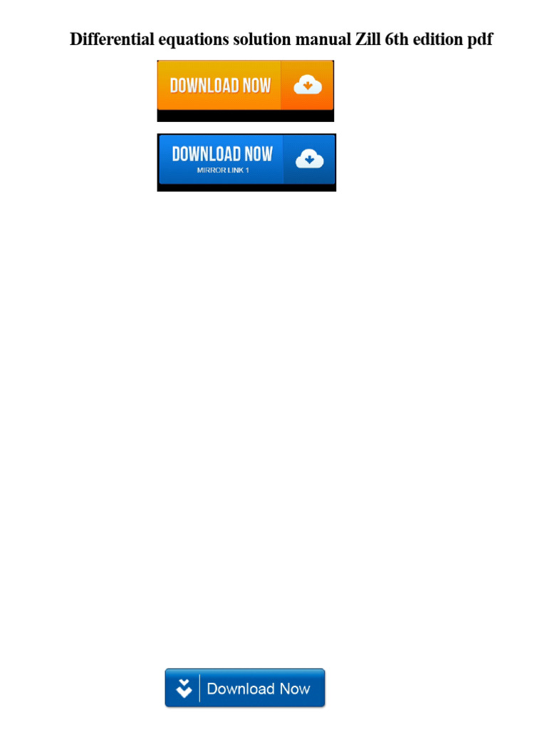 Differential Equations Solutions Manual PDF | PDF | Differential ...