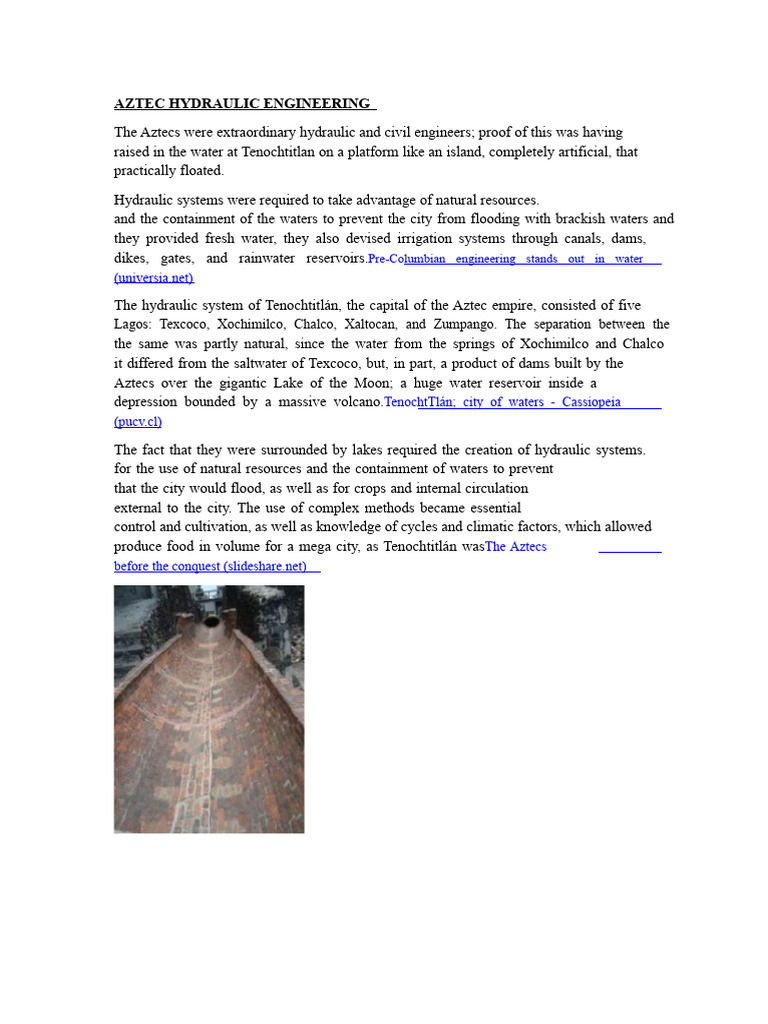 Aztec Hydraulic Engineering | PDF