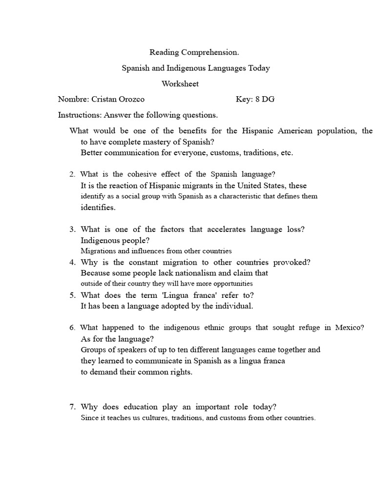 Spanish Language and Migration Insights | PDF | Human Migration ...