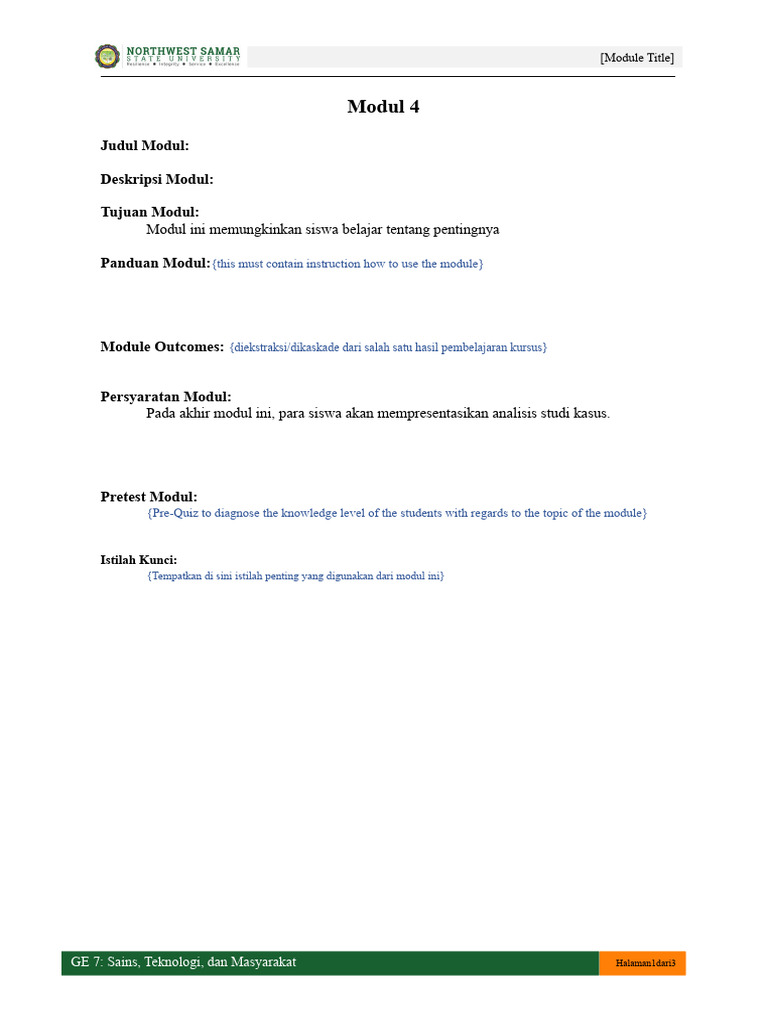 Nwssu-Module-Template 2 | PDF