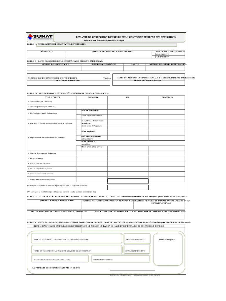 Demande de correction de dépôt fiscal | PDF | Banques | Compte bancaire