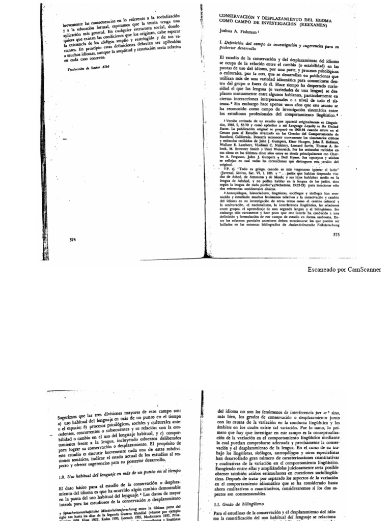 "Conservation and Displacement of Language As A Field of Research ...