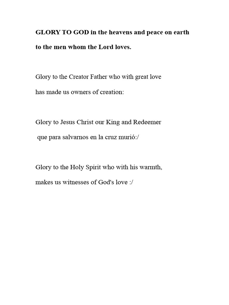 Glory To God - Nestor Gallego | PDF