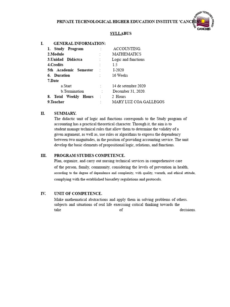 Logic and Functions Nursing Technician - Mary Luz Modified | PDF ...