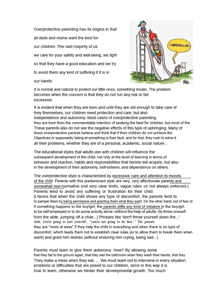 Understanding Overprotective Parenting | PDF | Parenting | Childhood