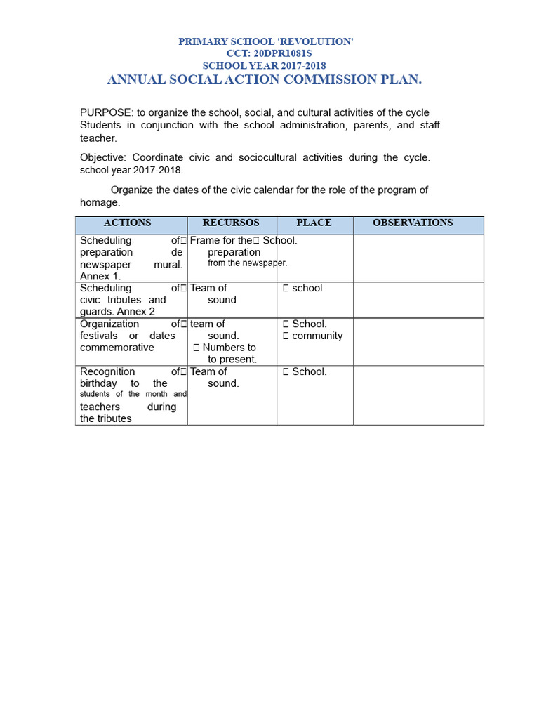 Commission Plan | PDF