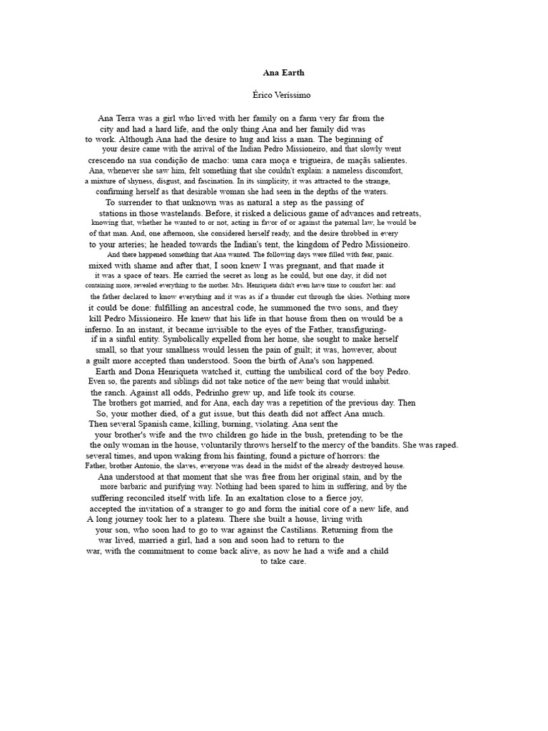 Ana Terra: A Tale of Love and Struggle | PDF