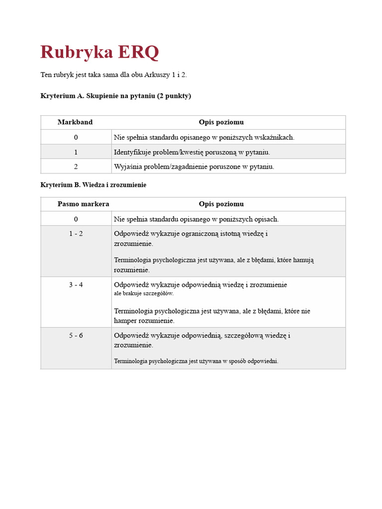 Rubryka ERQ Z Psychologii | PDF