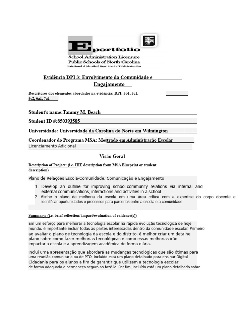 Engajamento Comunitário na Educação | PDF | Escolas | Informação