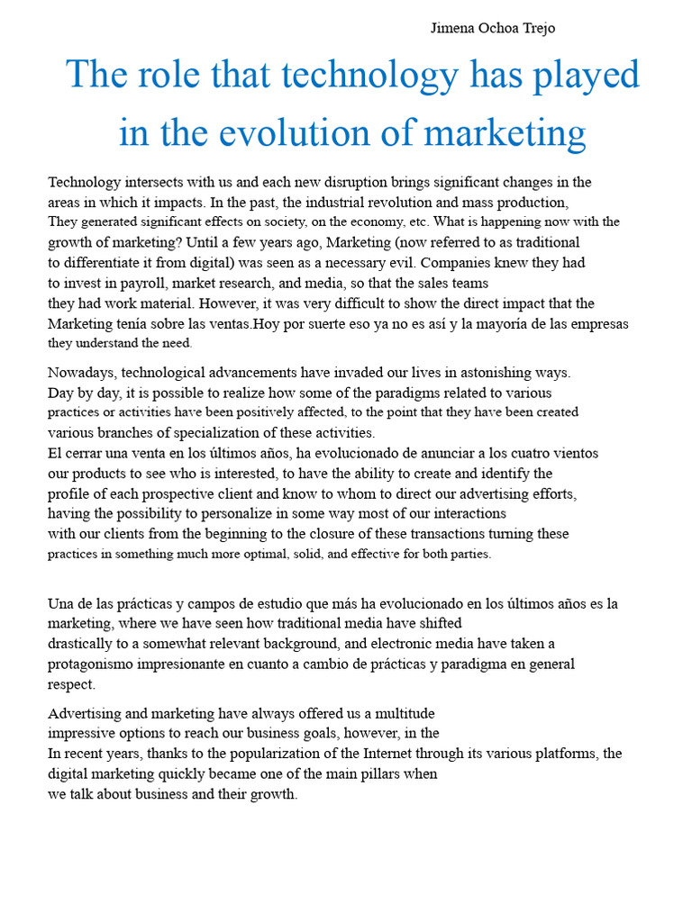 The Role That Technology Has Played in The Evolution of Marketing ...