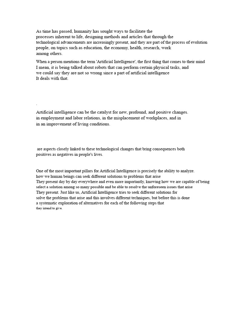 Impact of Artificial Intelligence on Society | PDF | Artificial ...