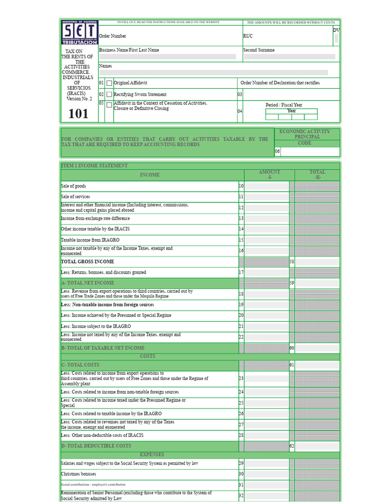 Tax Declaration Form Instructions | PDF | Tax Deduction | Expense