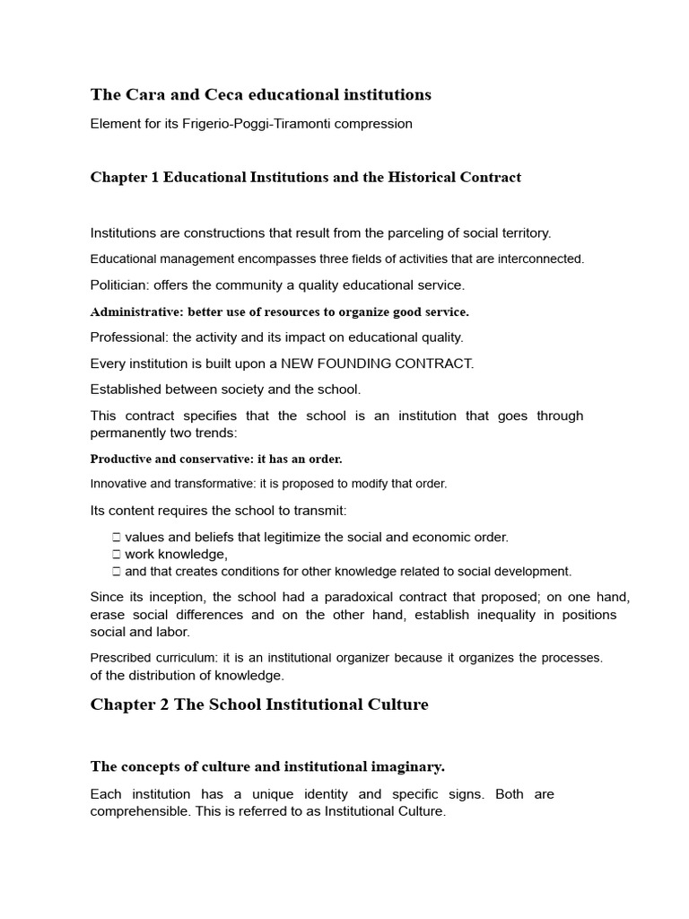 Understanding Educational Institutions | PDF | Evaluation | Knowledge