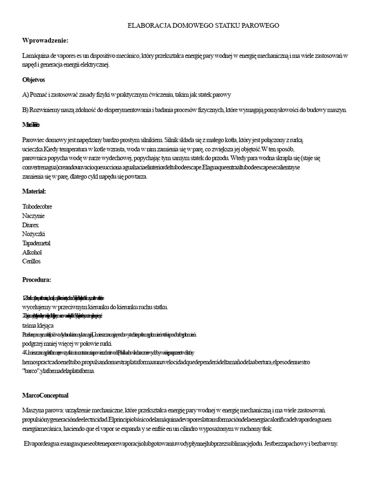 Budowa Domowego Statku Parowego | PDF