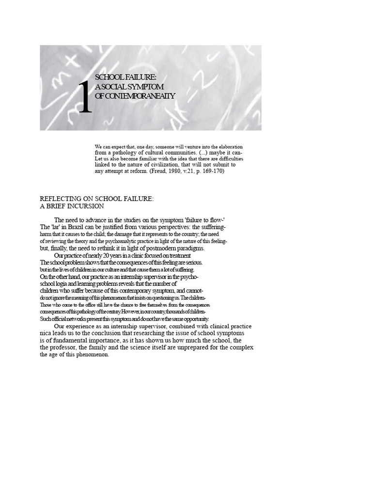 School Failure - A Social Symptom of Contemporary Times Nadia Bossa ...