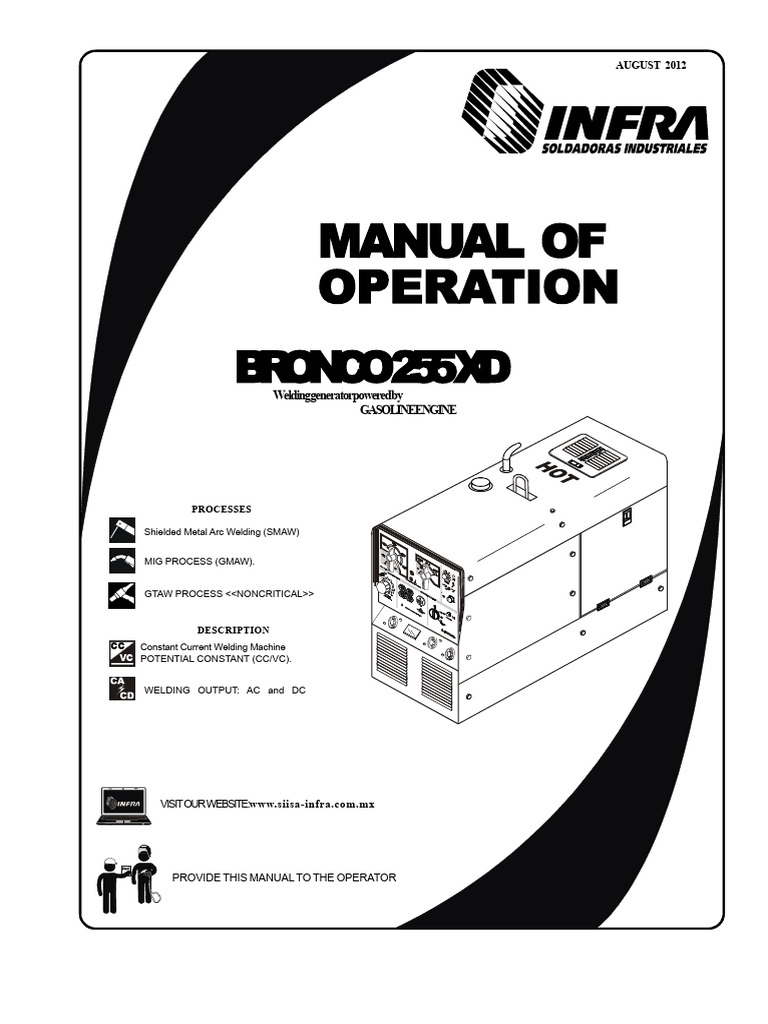 Welding Machine Manual-Bronco-255-Xd | PDF | Welding | Construction