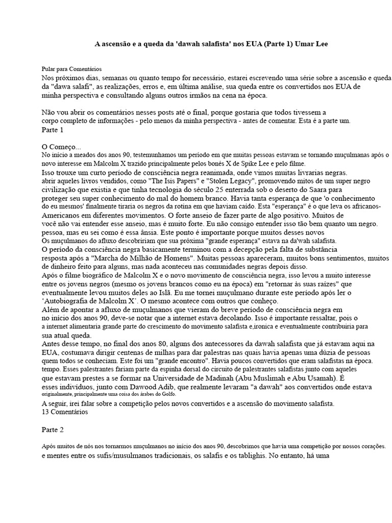 Ascensão e Queda da Dawah Salafista EUA | PDF | Arábia Saudita | Dinheiro
