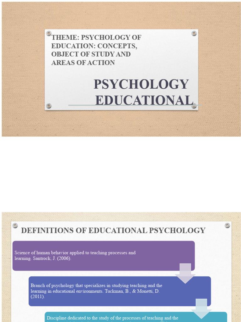 Psychology of Education Overview | PDF | Psychology | Educational ...