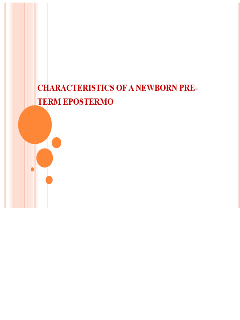Characteristics of Preterm and Post-Term Newborns | PDF | Preterm Birth ...