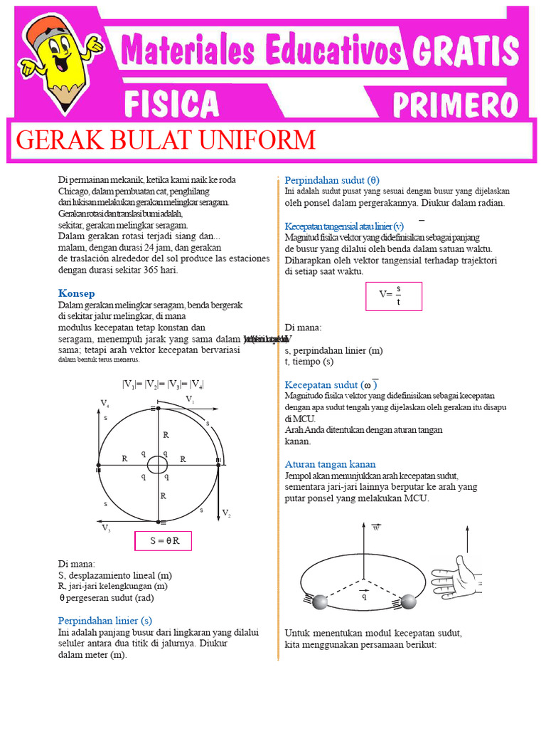 Gerakan Bulat Uniform: Konsep dan Rumus | PDF
