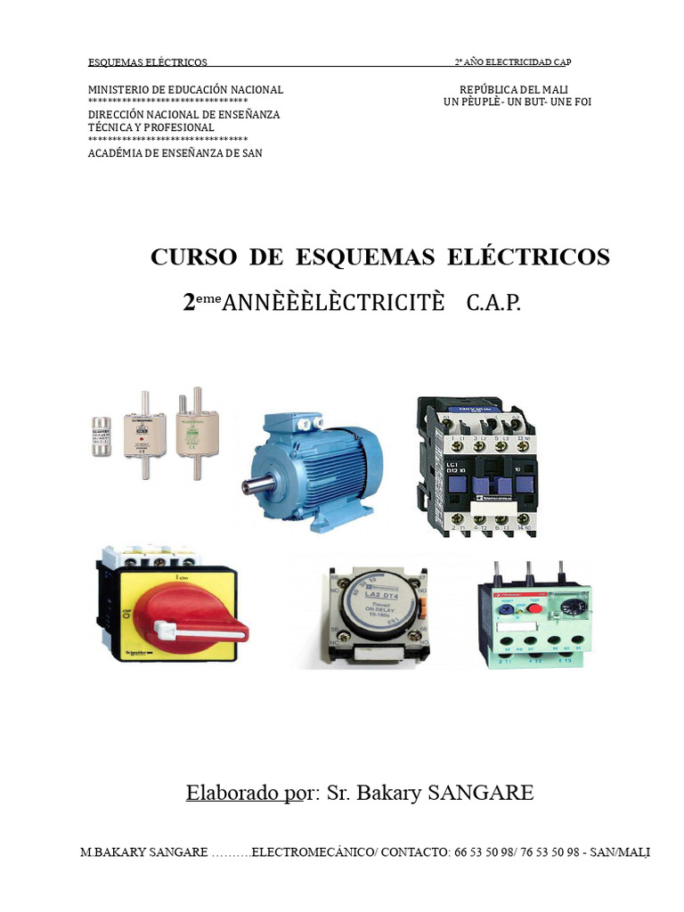 Esquemas Eléctricos para 2º Año CAP | PDF | Relé | Corriente eléctrica