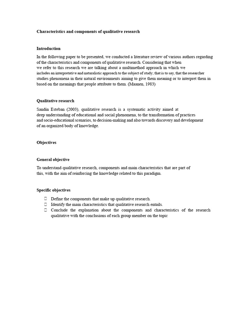 Understanding Qualitative Research Components | PDF | Qualitative ...
