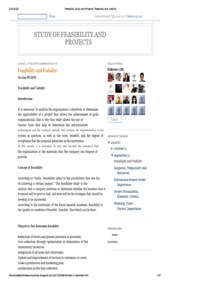 Feasibility Study and Projects - Feasibility and Viability | PDF ...