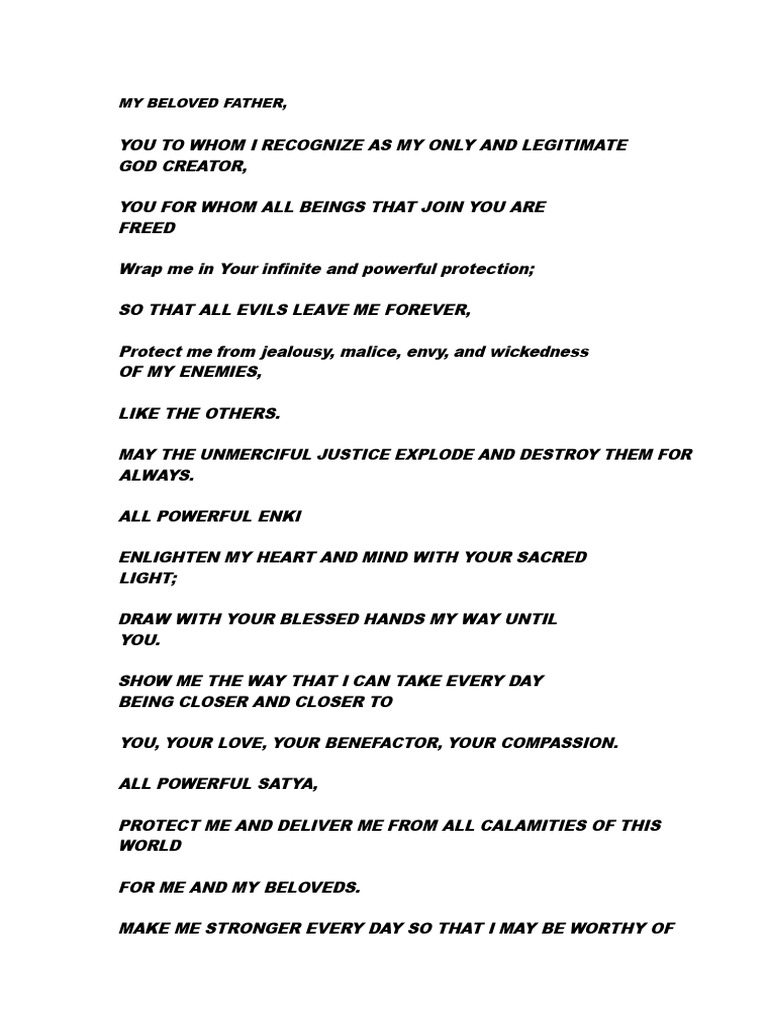 Prayer To Enki, The True Creator of Man | PDF