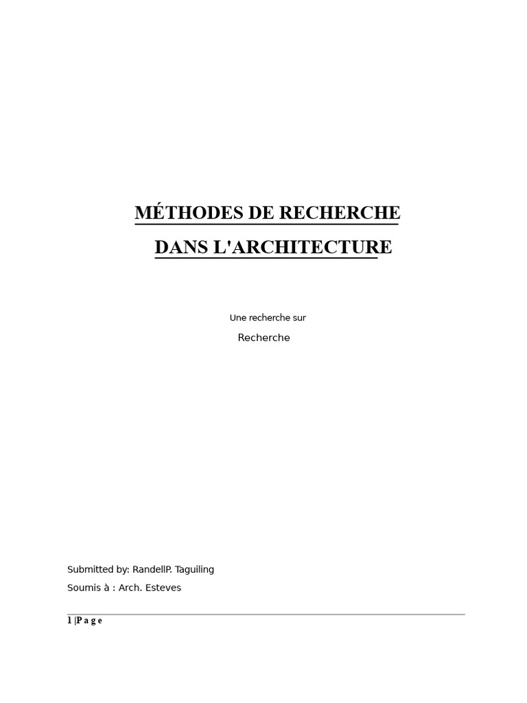 Méthodes de recherche en architecture | PDF | Statistiques | Données