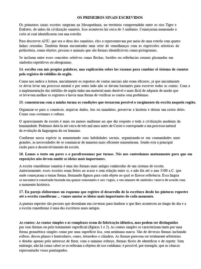 Origem da Escrita na Mesopotâmia | PDF | Escrita | Suméria