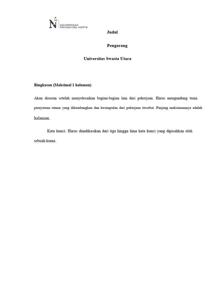 Format Untuk Esai Upn | PDF
