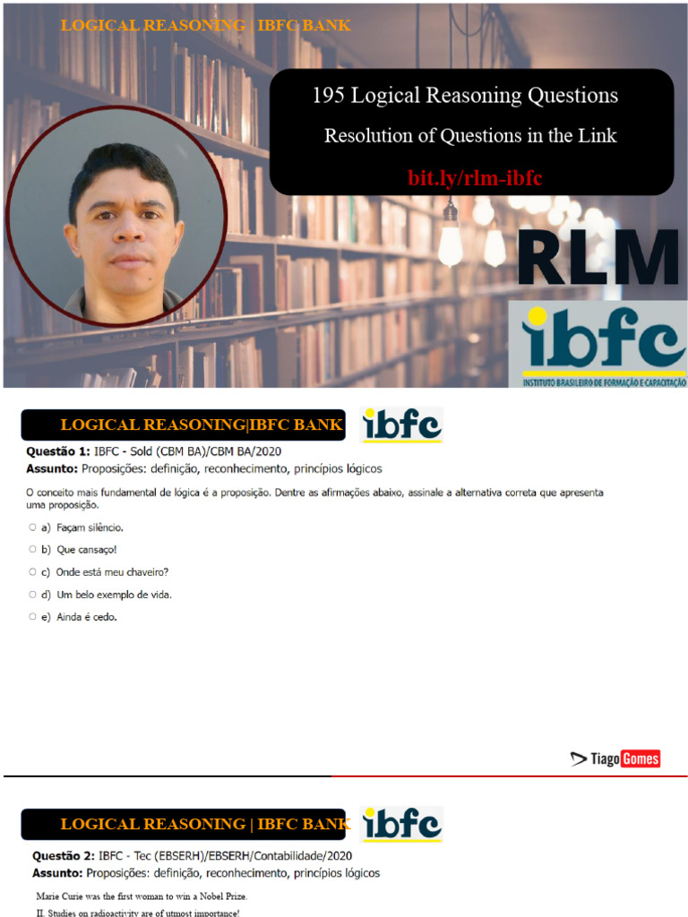 Ebook - 195 Logic Reasoning Questions - IBFC Bank | PDF | Argument | Reason