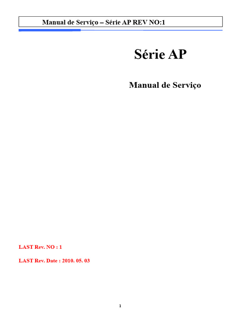 Manual de Serviço da Série AP | PDF | Gravidade | Quantidades físicas
