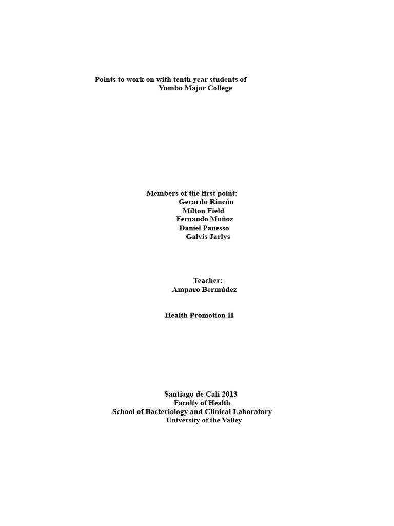 Life Project - Promotion II | PDF | Brainstorming | Adolescence