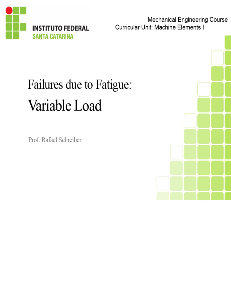 6 - Fatigue Failures - Variable Loading | PDF | Fatigue (Material ...
